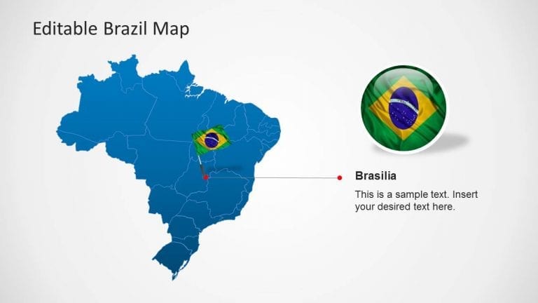 Editable Brazil Map Template for PowerPoint - Slidevilla