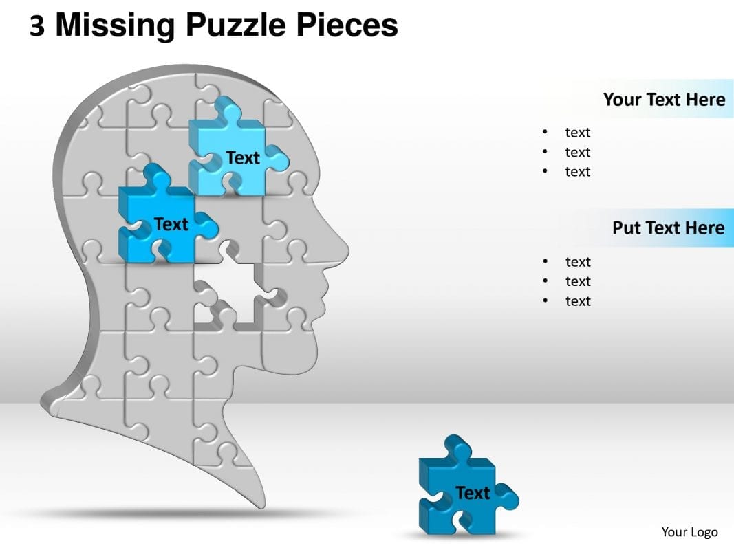 3 Missing Puzzle Power Point Template - Slidevilla