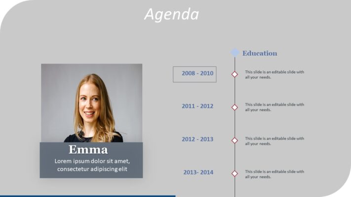 Self Introduction PowerPoint Template for Job Interviews - Impress ...