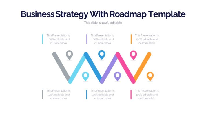 Business Strategy With Roadmap Template: 100% Editable PPTx