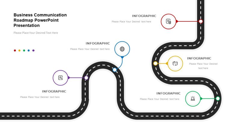 Business Communication Roadmap PowerPoint Presentation: 100% Editable PPTx