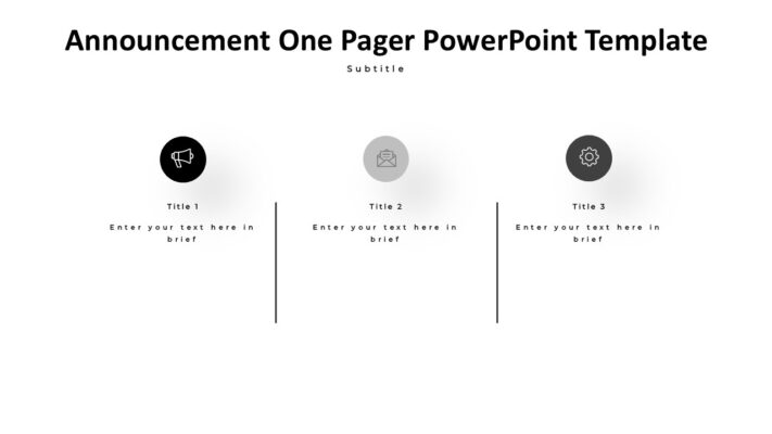 Announcement One Pager PowerPoint Template: 100% Editable PPTx