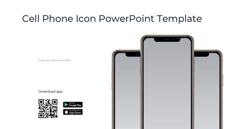 Cell Phone Icon PowerPoint Template: 100% Editable PPTx