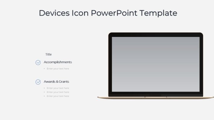 Devices Icon PowerPoint Template: 100% Editable PPTx
