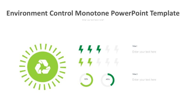 Environment Control Monotone PowerPoint Template: 100% Editable PPTx