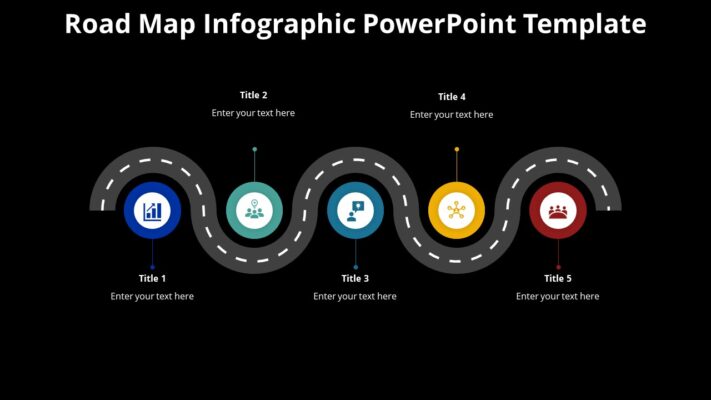 Road Map Infographic PowerPoint Template: 100% Editable PPTx