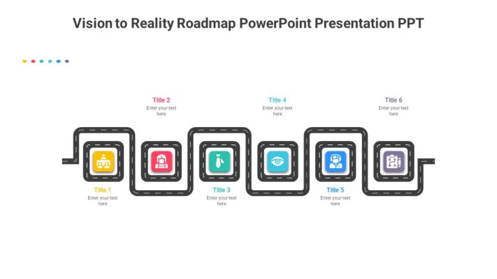 Vision to Reality Roadmap PowerPoint Presentation PPT: 100% Editable PPTx