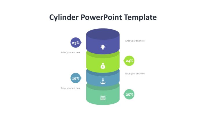 Cylinder PowerPoint Template: 100% Editable PPTx