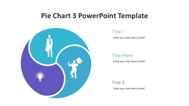 Pie Chart 3 PowerPoint Template: 100% Editable PPTx