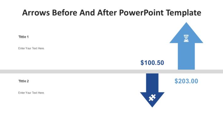 Arrows Before And After PowerPoint Template: 100% Editable PPTx