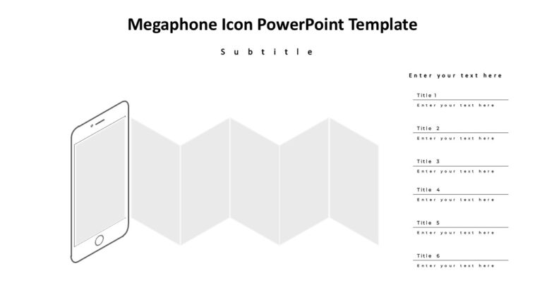 Megaphone Icon PowerPoint Template: 100% Editable PPTx