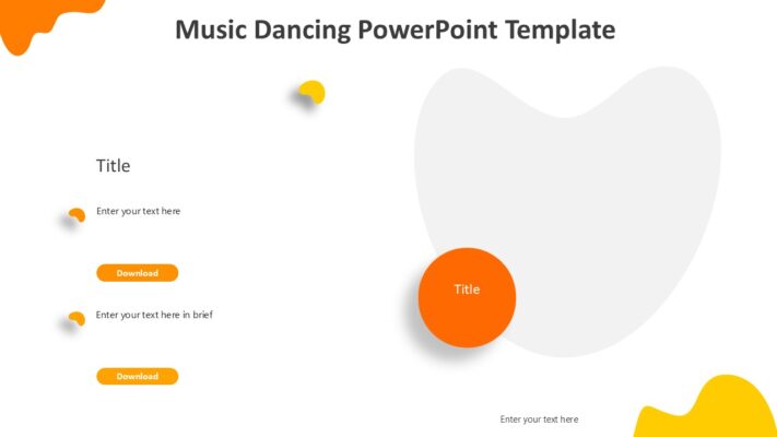 Music Dancing PowerPoint Template: 100% Editable PPTx