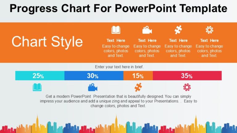 Progress Chart For PowerPoint Template - Slidevilla