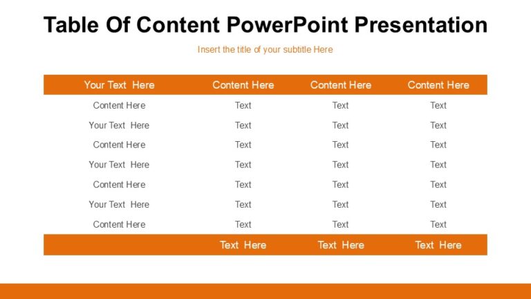 Table Of Content PowerPoint Presentation - Slidevilla