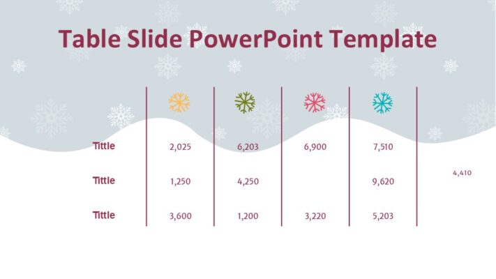 Table Slide PowerPoint Template - Slidevilla