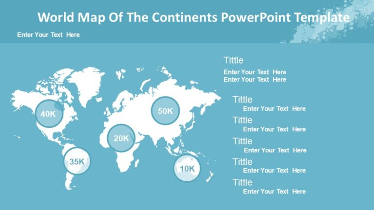 World Map Of The Continents PowerPoint Template - Slidevilla