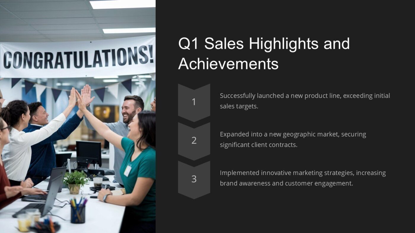 Monthly Sales Performance PowerPoint Template - Slidevilla