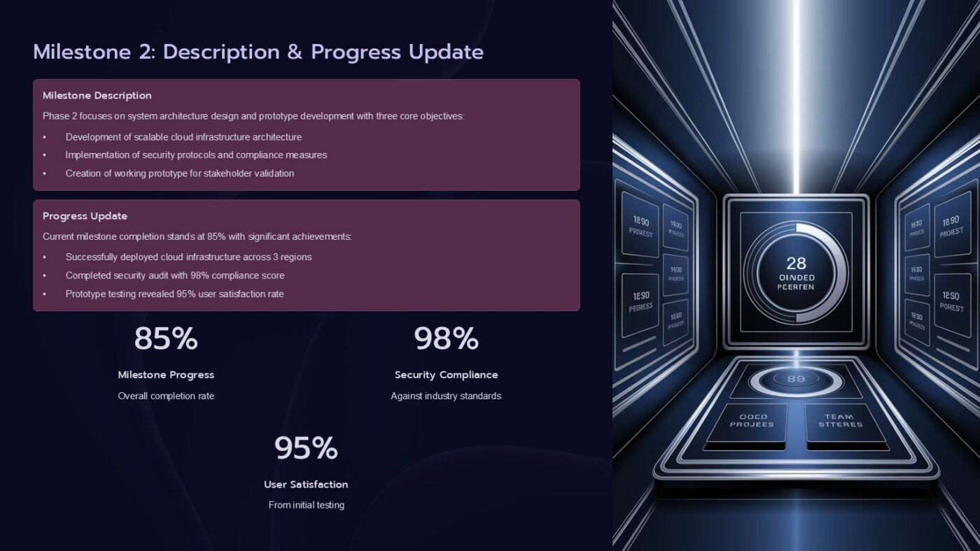 Project Progress Update PowerPoint Template - Slidevilla
