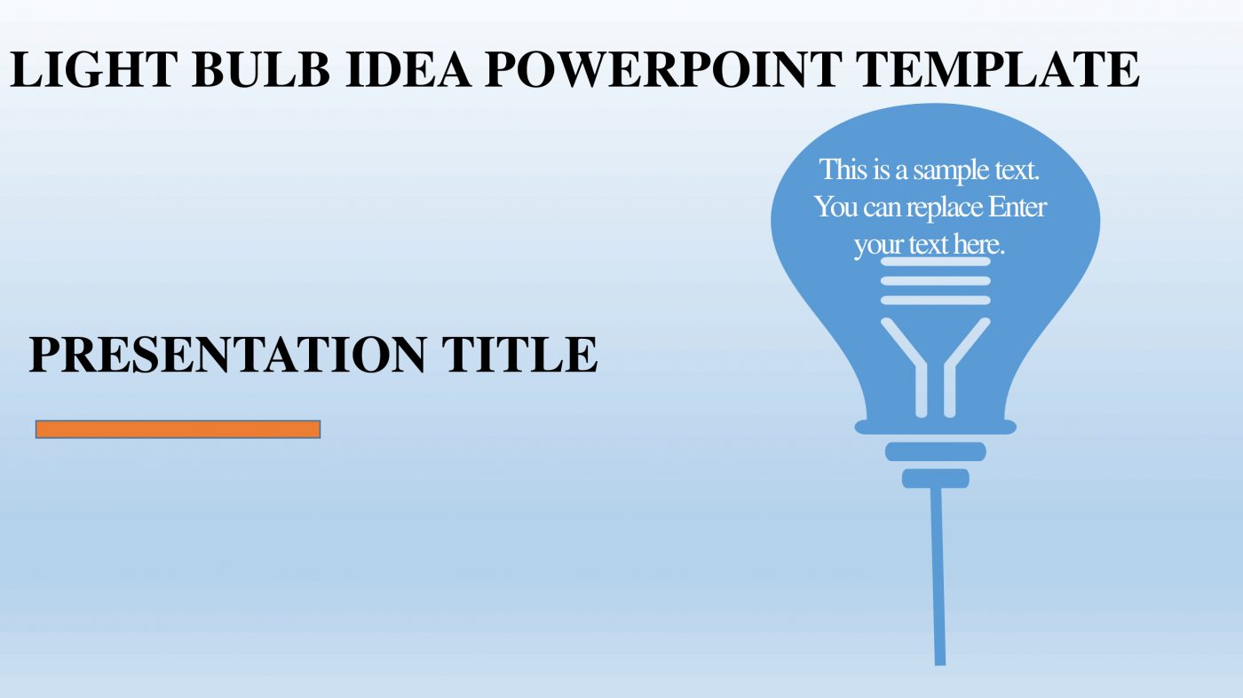 Light Bulb Idea PowerPoint Template - Slidevilla
