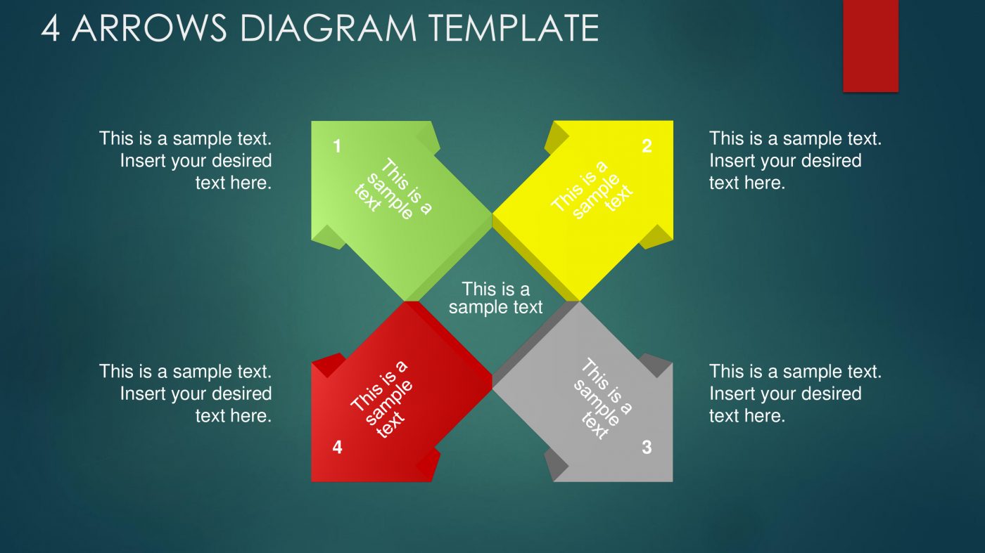 Four Arrows Diagram PowerPoint template - Slidevilla