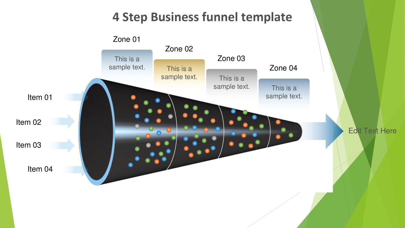 4 Step Business Funnel Template for PowerPoint: 100% Editable PPTx