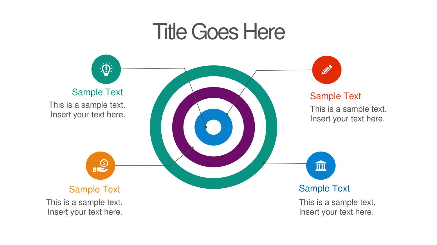 Dart Board Business Infographics Diagrams template: 100% Editable PPTx