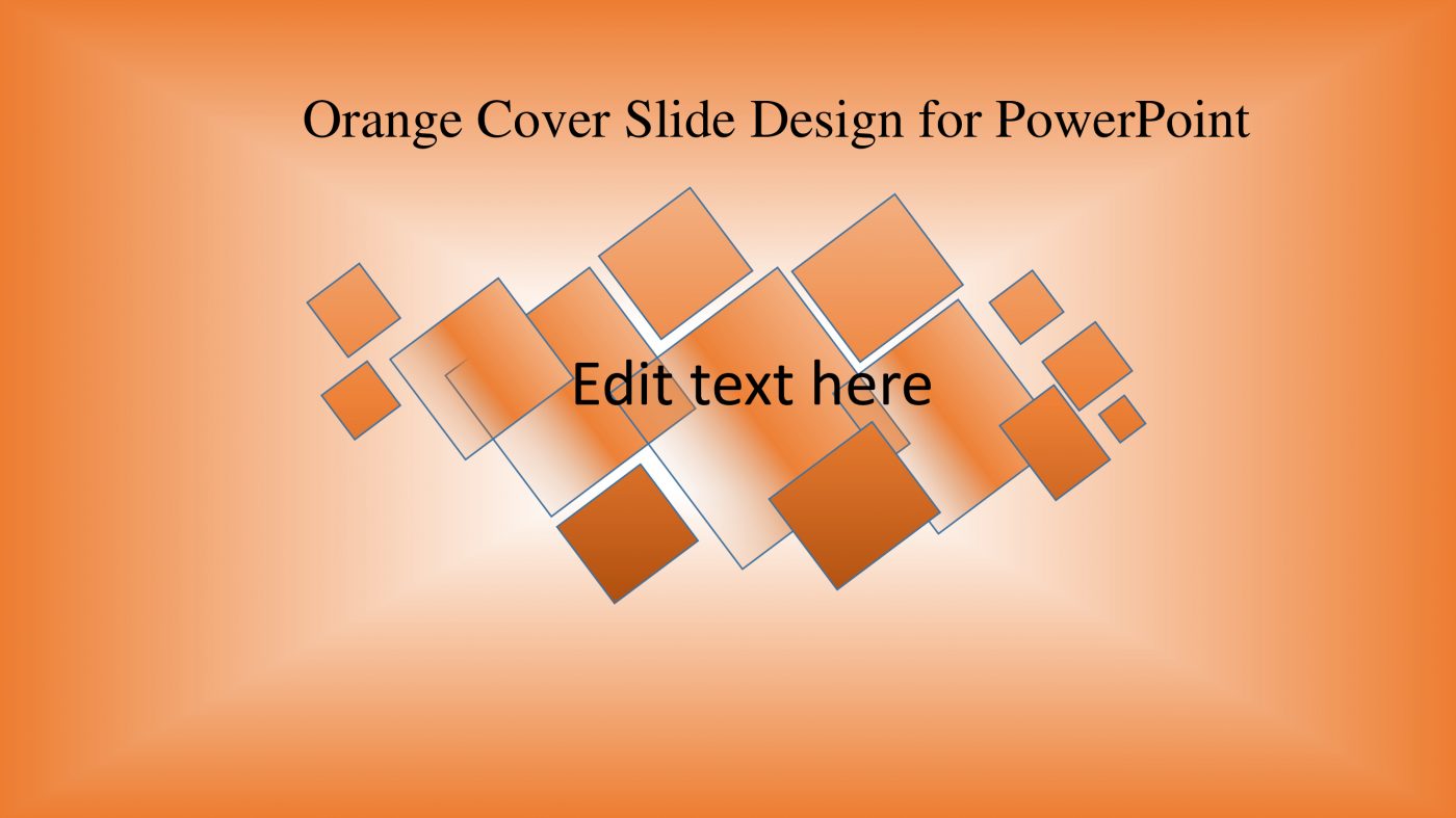 Orange Cover Slide Design for PowerPoint - Slidevilla