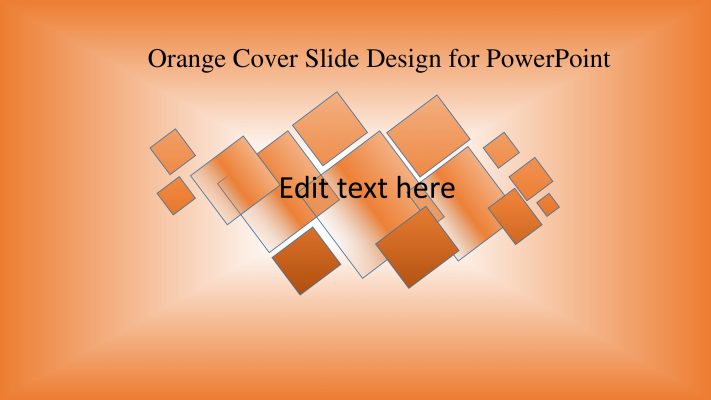Orange Cover Slide Design for PowerPoint: 100% Editable PPTx