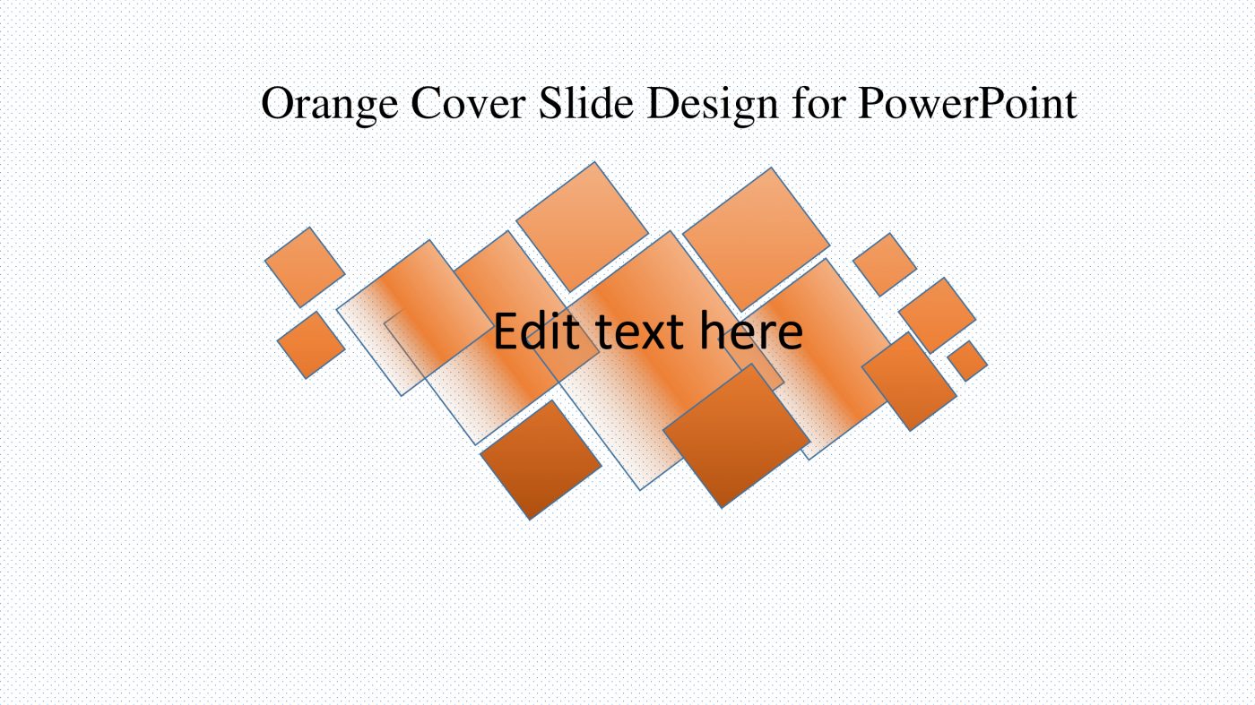 Orange Cover Slide Design for PowerPoint - Slidevilla