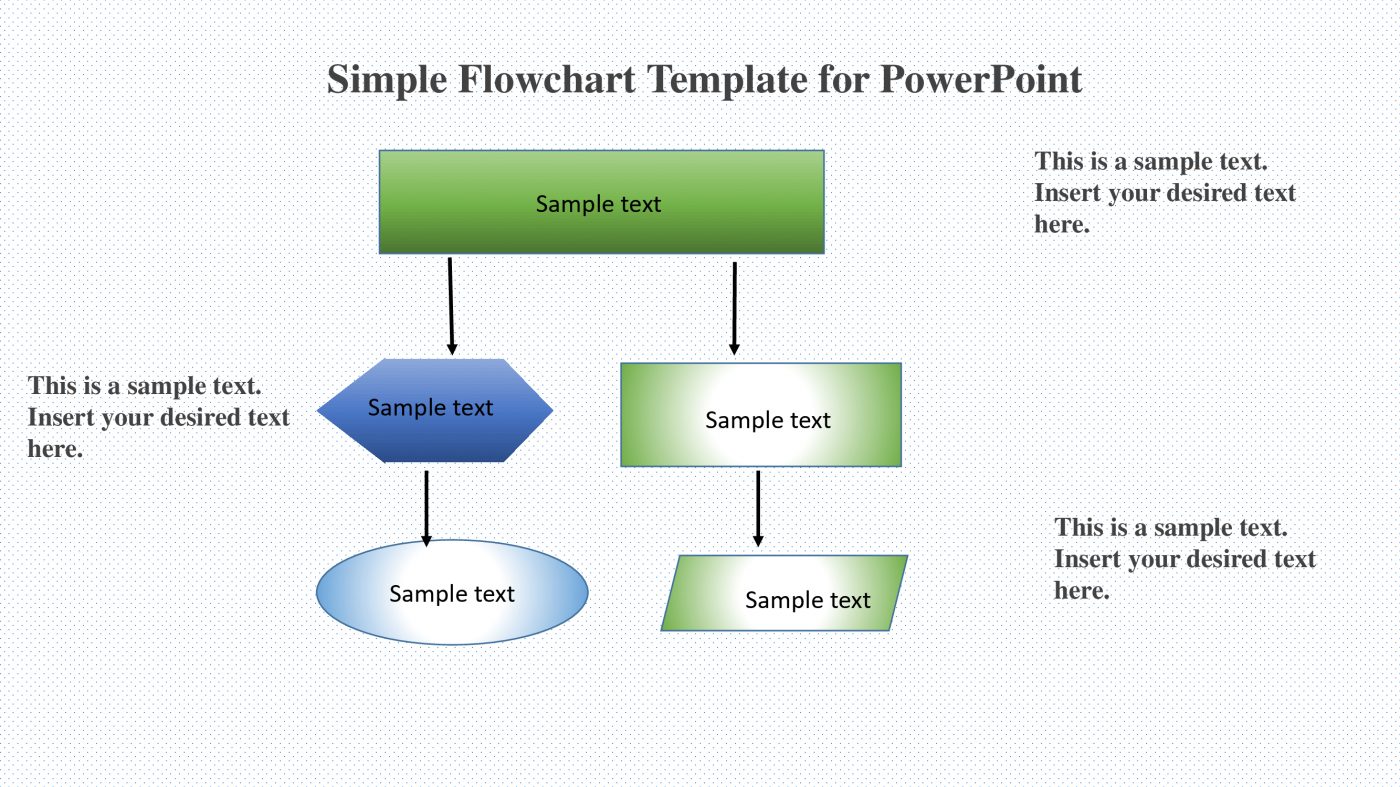 Simple Flowchart Template for PowerPoint - SlideVilla.Com