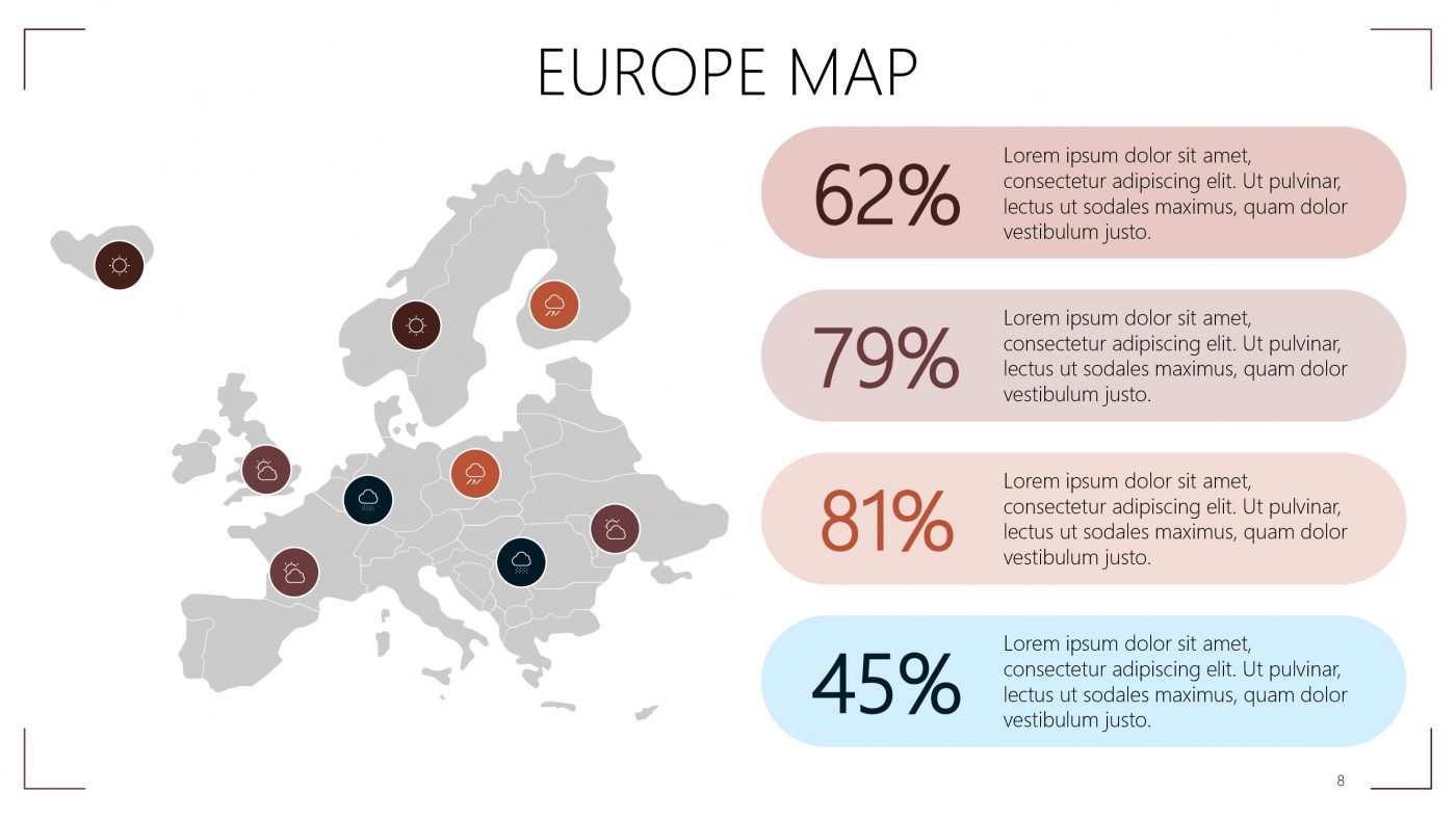 Europe Map Template For Powerpoint - Slidevilla