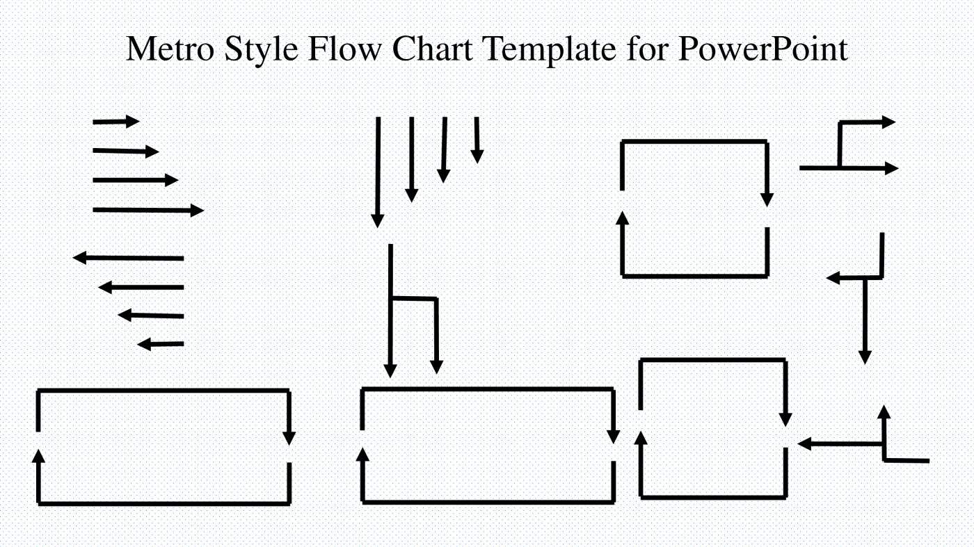 Metro Style Flow Chart Template for PowerPoint: 100% Editable PPTx