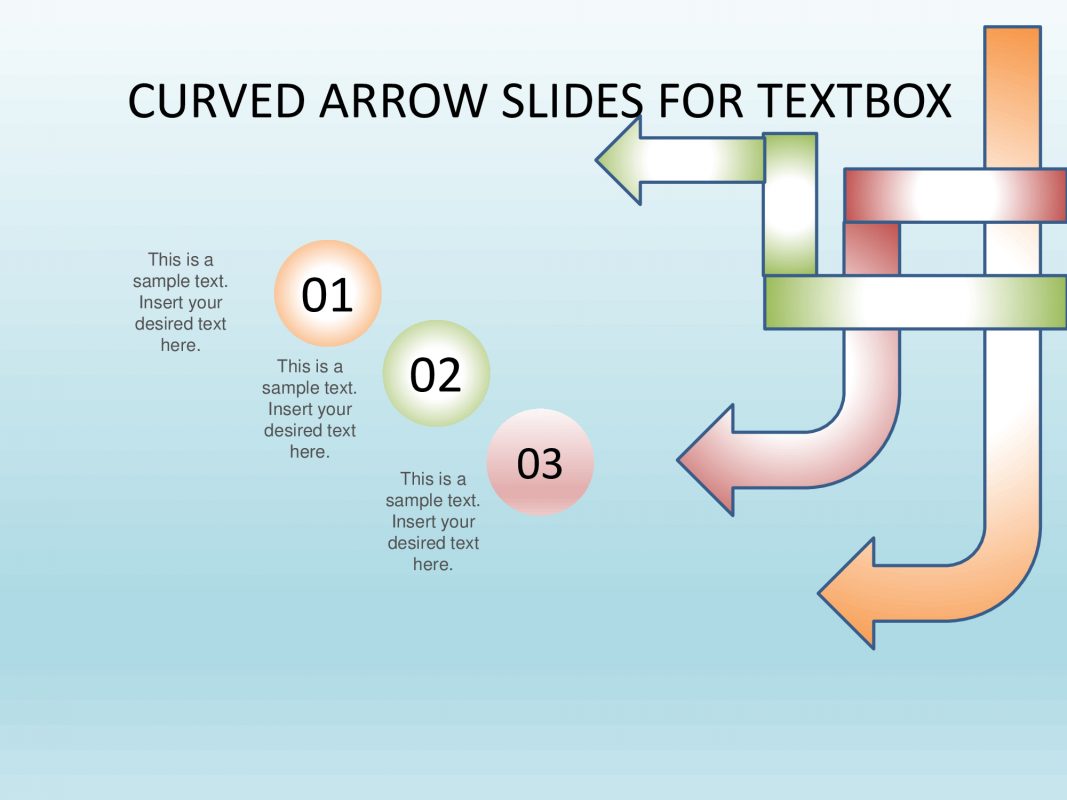 Curved Arrow slides for textbox template - Slidevilla