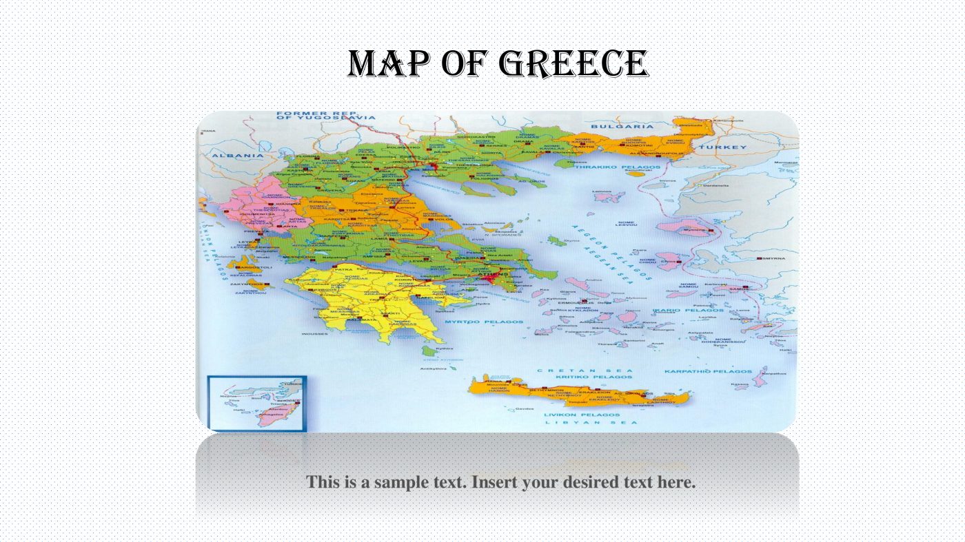 Greece map for powerpoint - Slidevilla