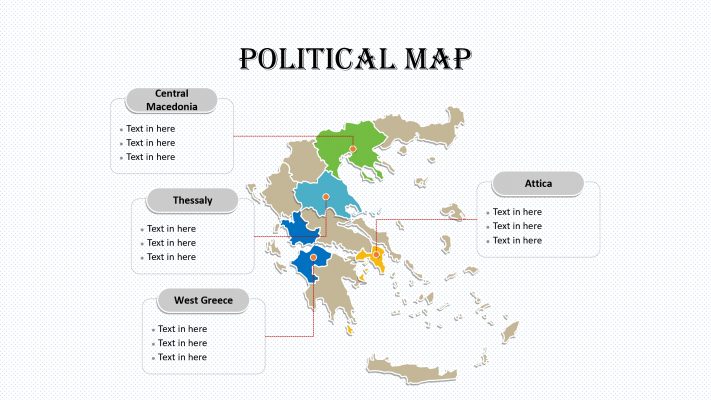 Greece map for powerpoint: 100% Editable PPTx