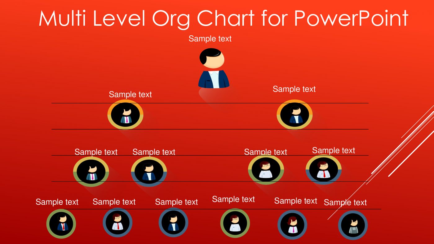 Multi-Level Organizational Chart ppt template - Slidevilla