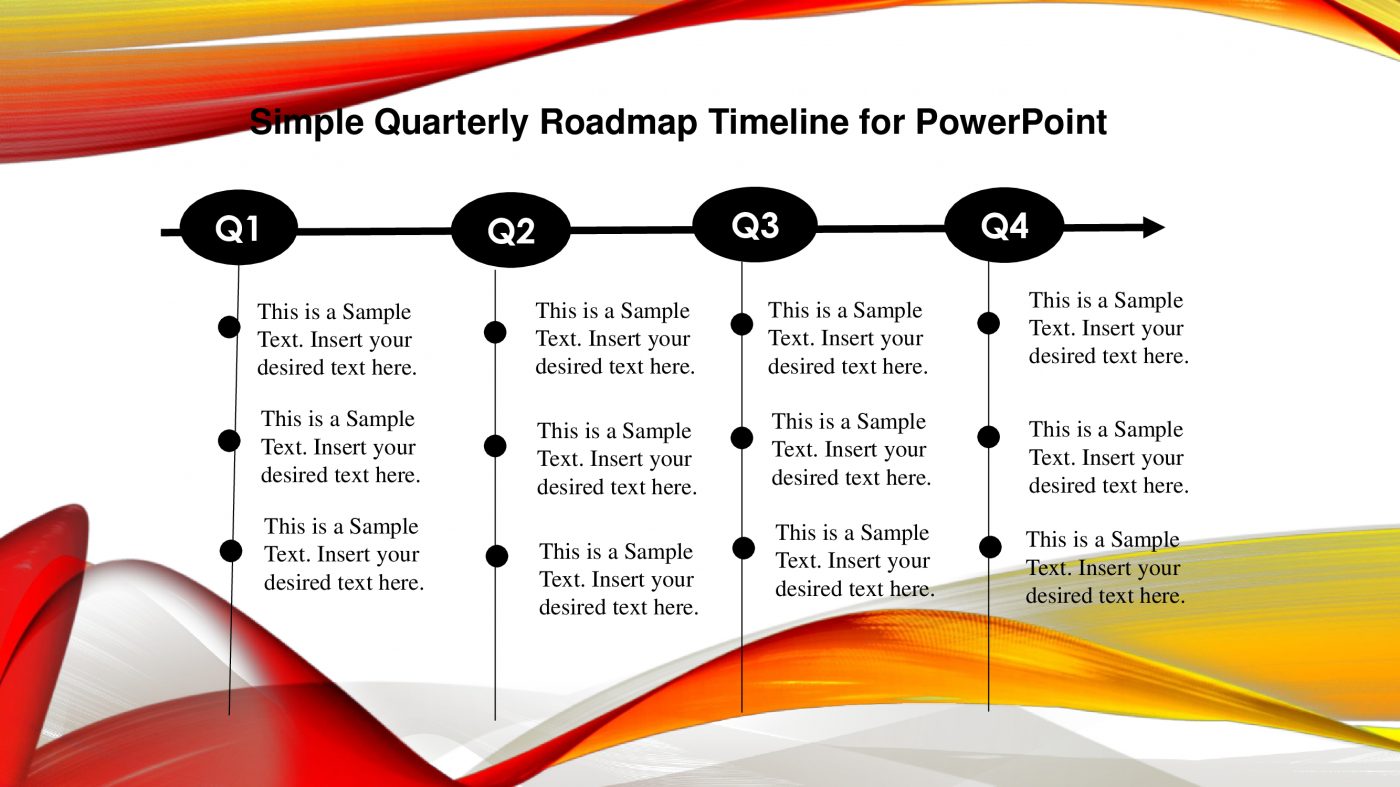 Simple Quarterly Roadmap Timeline for PowerPoint - Slidevilla Simple Quarterly Roadmap Timeline for PowerPoint - Slidevilla