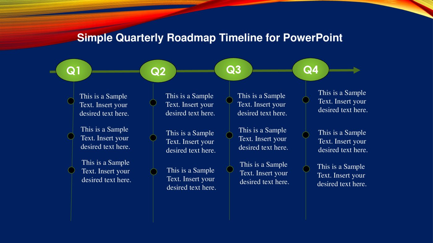 Simple Quarterly Roadmap Timeline for PowerPoint - Slidevilla Simple Quarterly Roadmap Timeline for PowerPoint - Slidevilla
