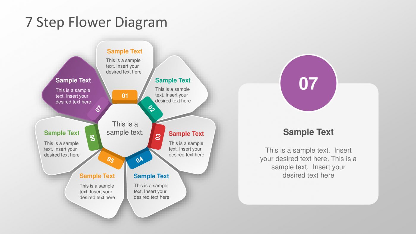Material Flower Diagram template - Slidevilla