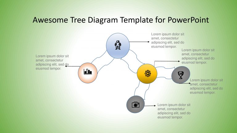 Awesome Tree Diagram PowerPoint Template - Slidevilla