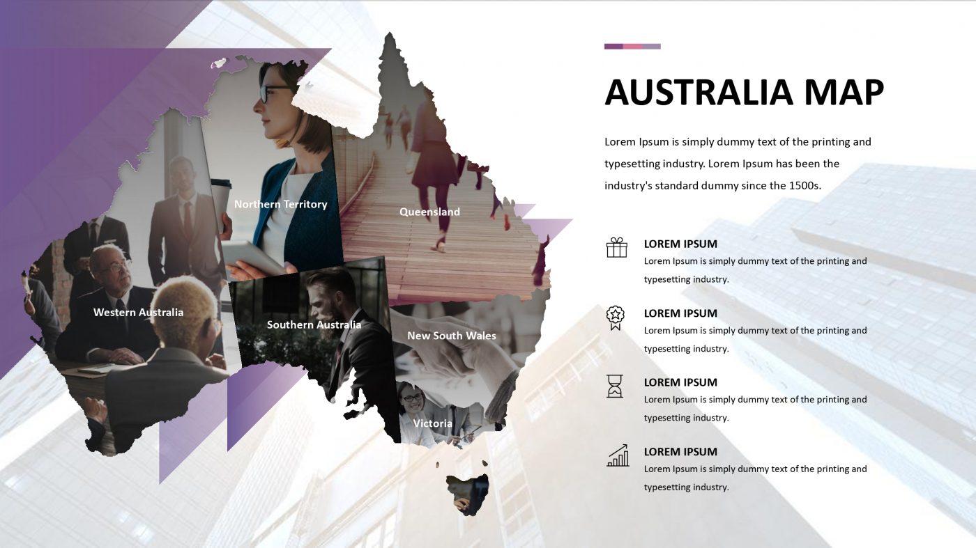 Australia map template slide - Slidevilla