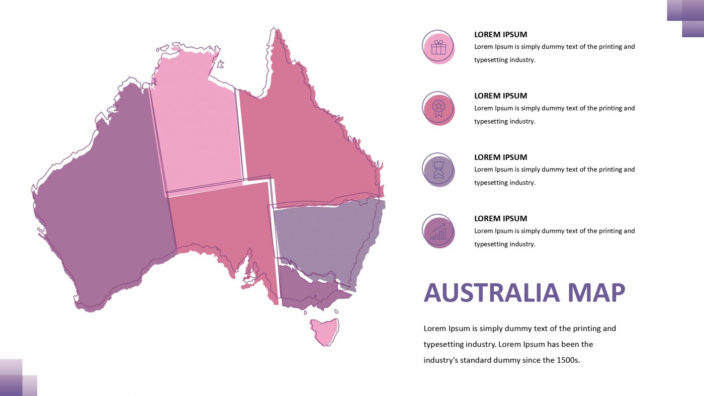 Australia map template slide - Slidevilla