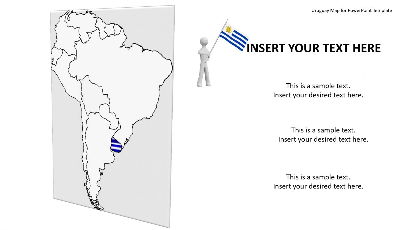 Uruguay Map for PowerPoint Template: 100% Editable PPTx