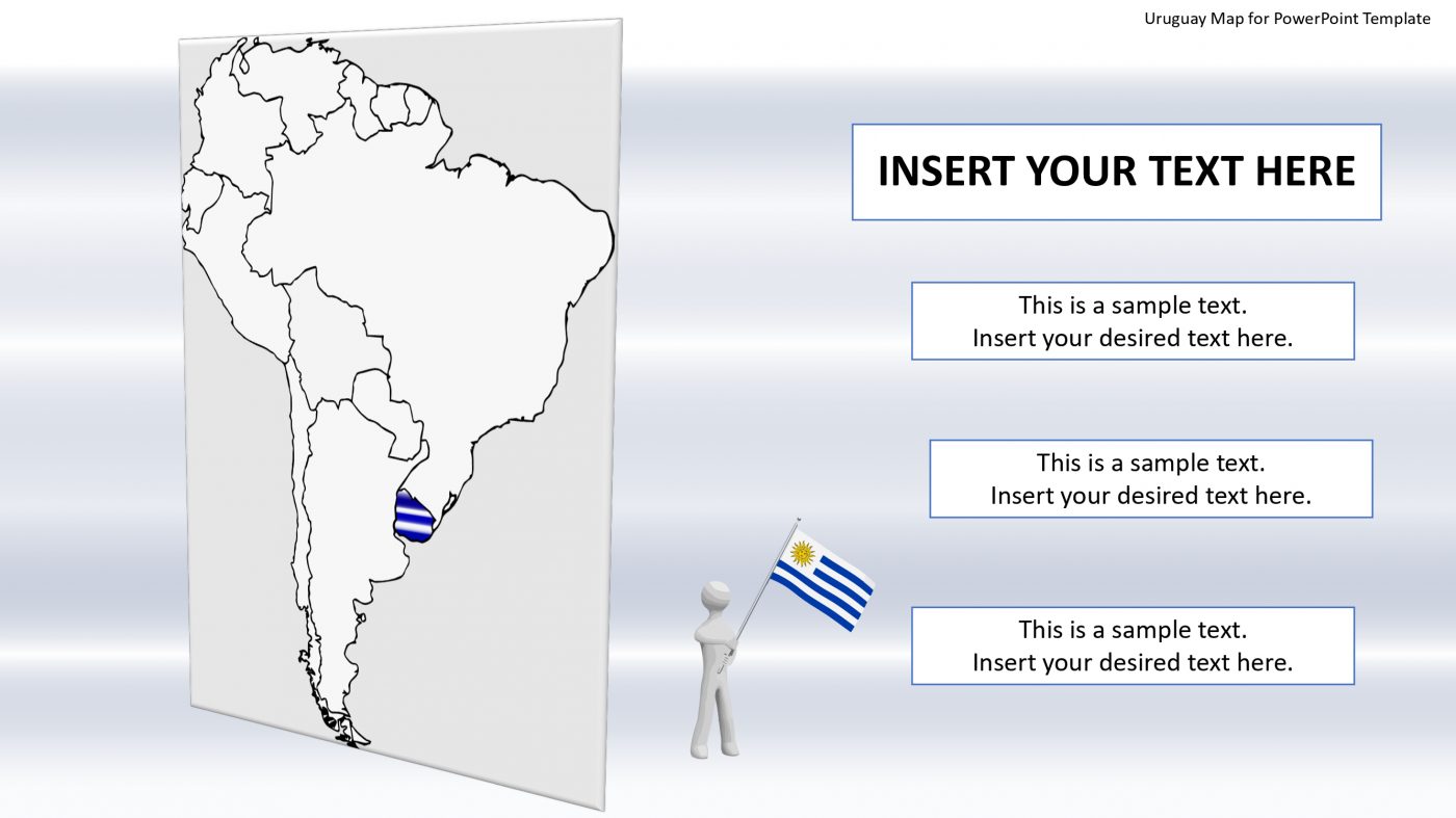 Uruguay Map for PowerPoint Template: 100% Editable PPTx