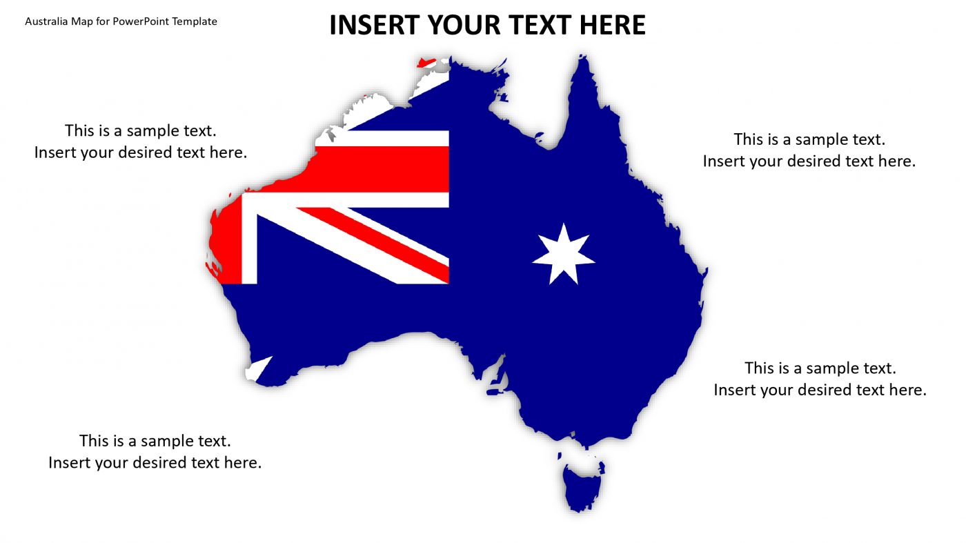 Australia Map for PowerPoint Template: 100% Editable PPTx