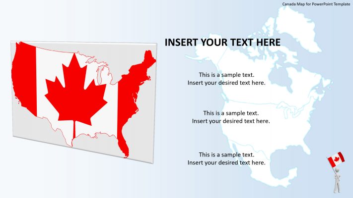 Canada Map for PowerPoint Template: 100% Editable PPTx