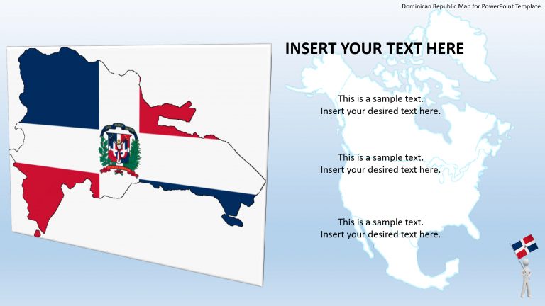 Dominican Republic Map for PowerPoint Template: 100% Editable PPTx