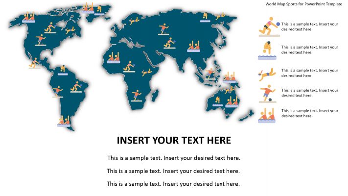 World Map Sports for PowerPoint Template - Slidevilla