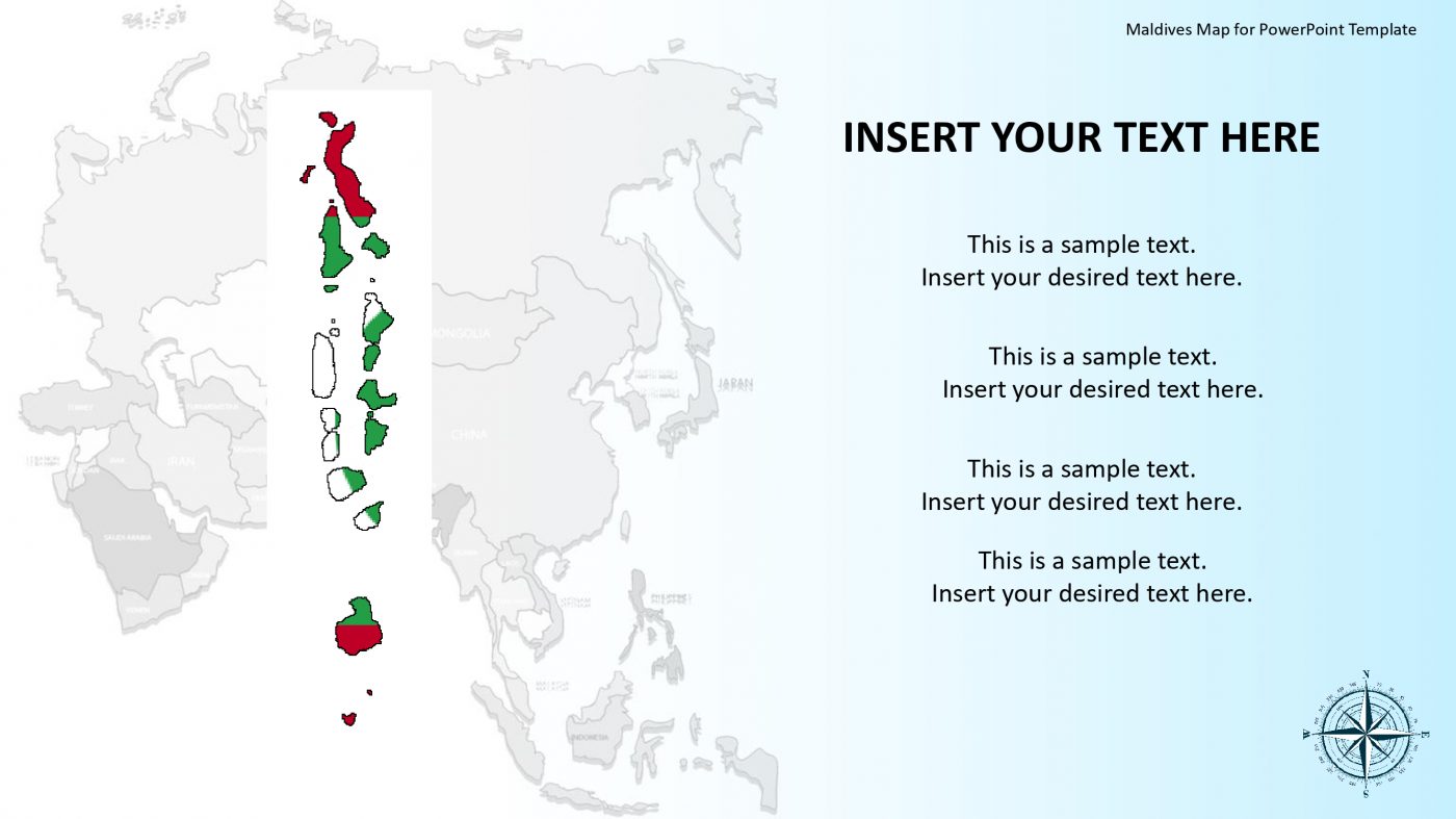 Editable Maldives Map for PowerPoint Template - Slidevilla