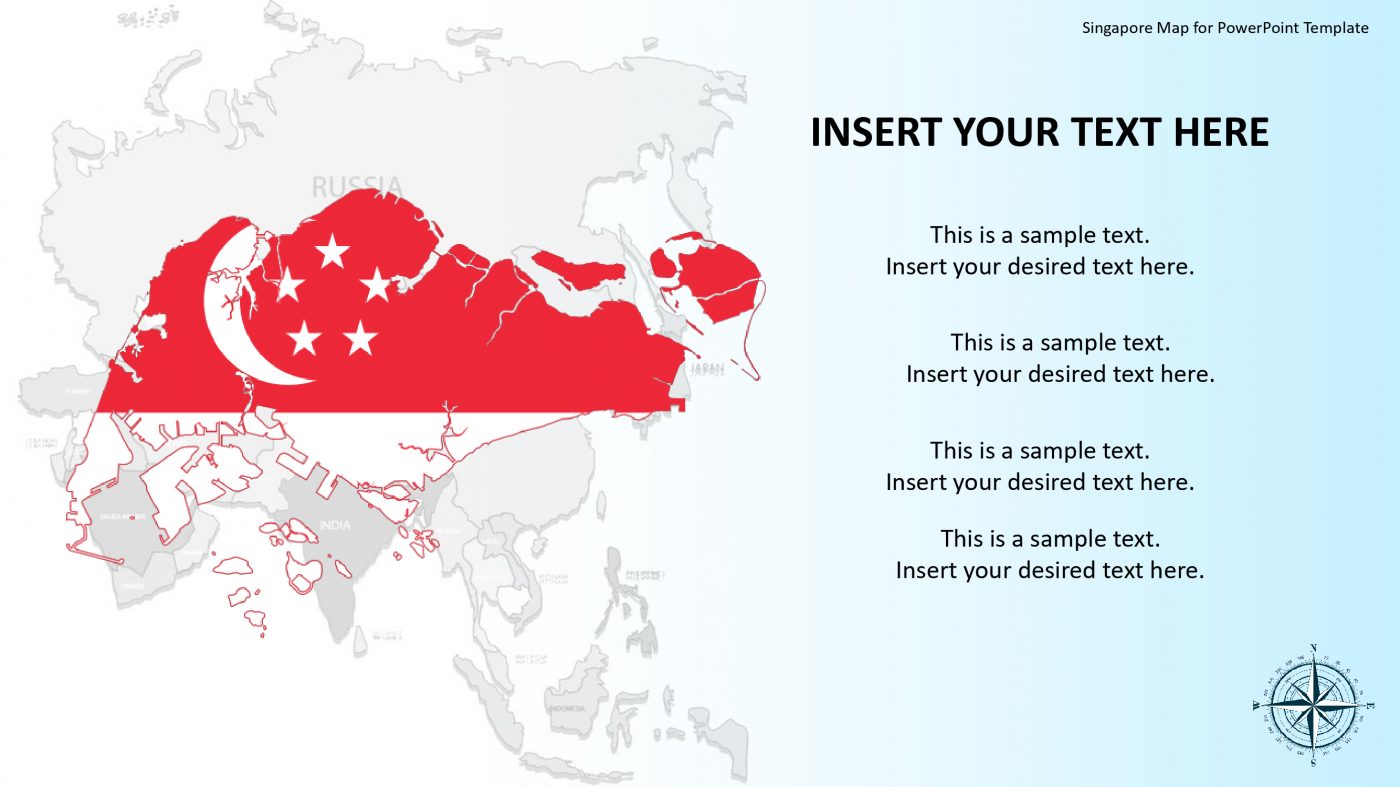 Singapore Map for PowerPoint Template - Slidevilla